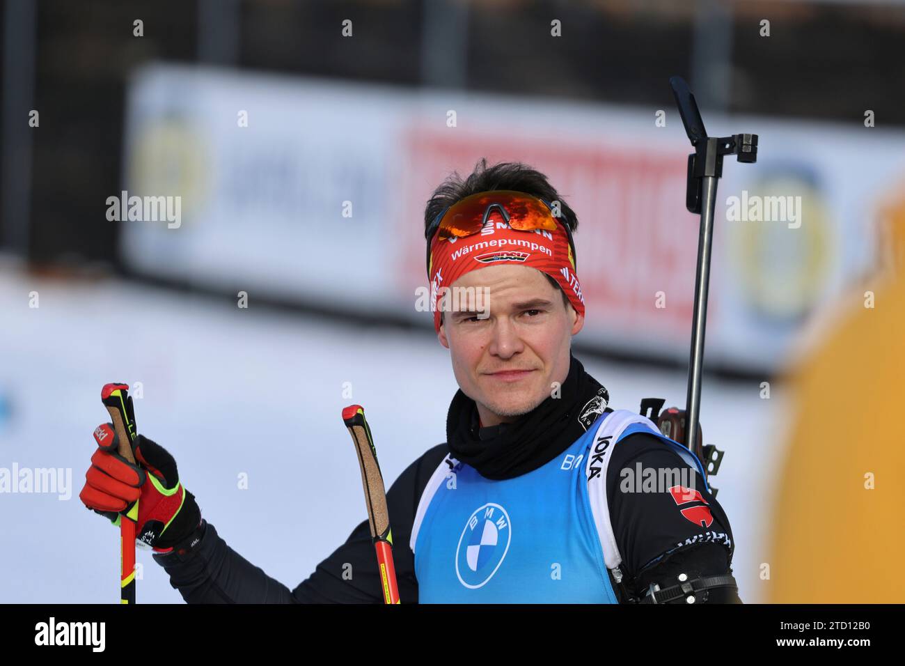 Lenzerheide, Schweiz 15. Dezember 2023: IBU Biathlon Weltcup ... Lenzerheide, Schweiz 15. Dezember 2023: IBU Biathlon Weltcup ...