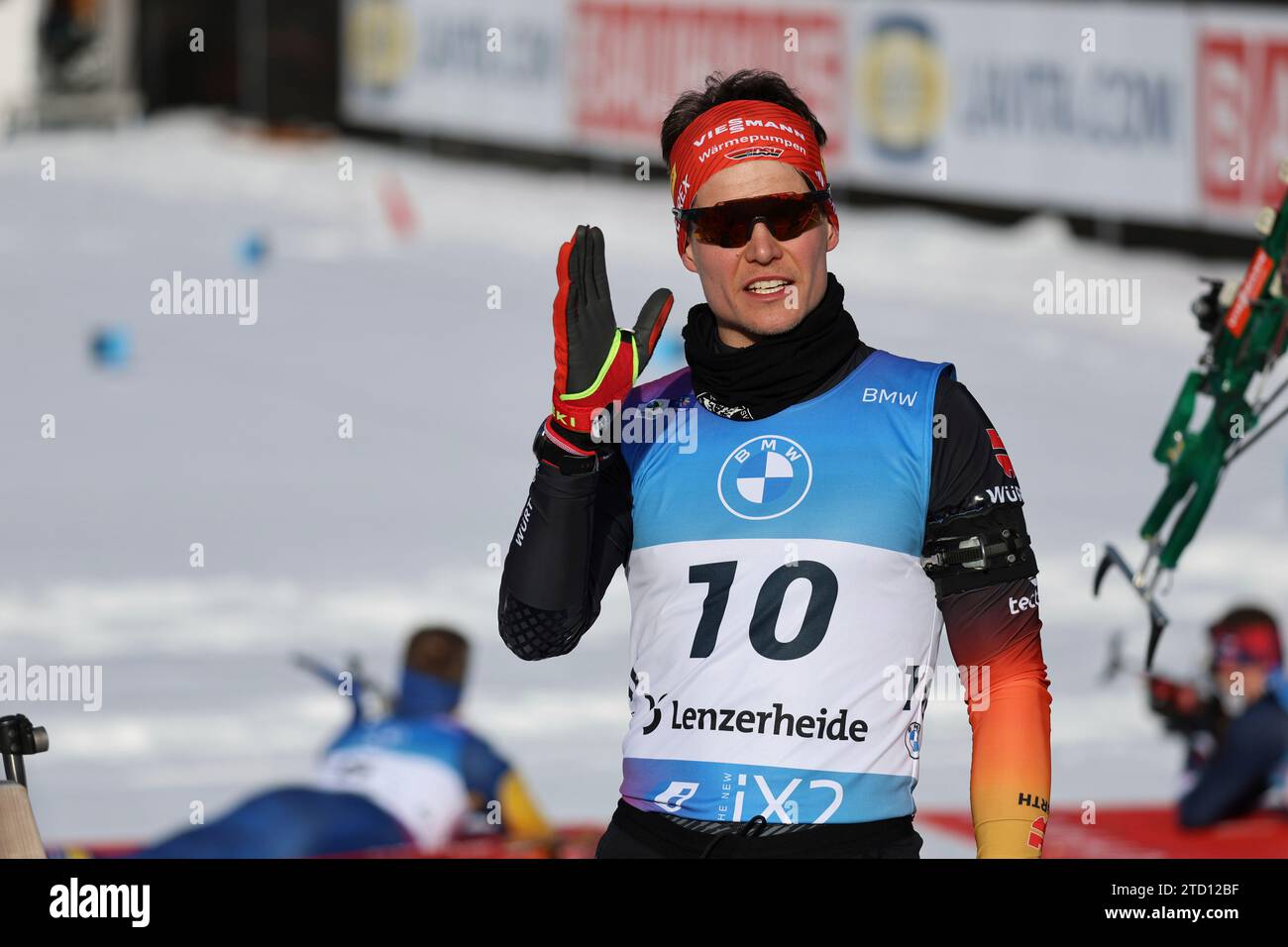 Lenzerheide, Schweiz 15. Dezember 2023: IBU Biathlon Weltcup ... Lenzerheide, Schweiz 15. Dezember 2023: IBU Biathlon Weltcup ...