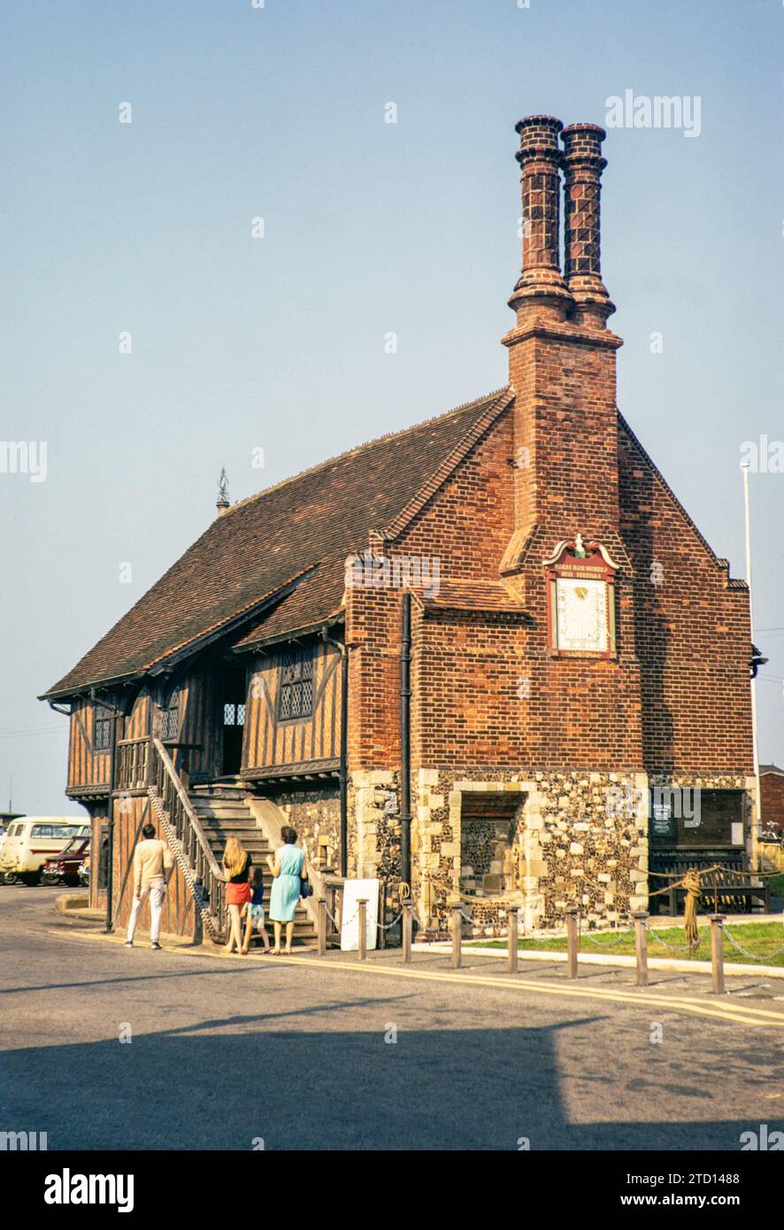 Historic Tudor town hall, The Moot Hall, Aldeburgh, July, 1971 Stock ...