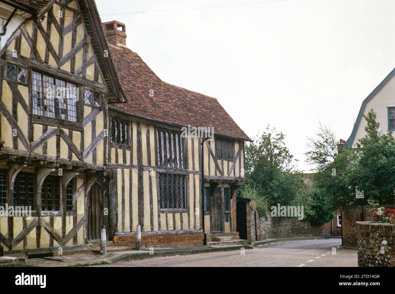 Historic medieval buildings, Little Hall, Lavenham, Suffolk, England ...