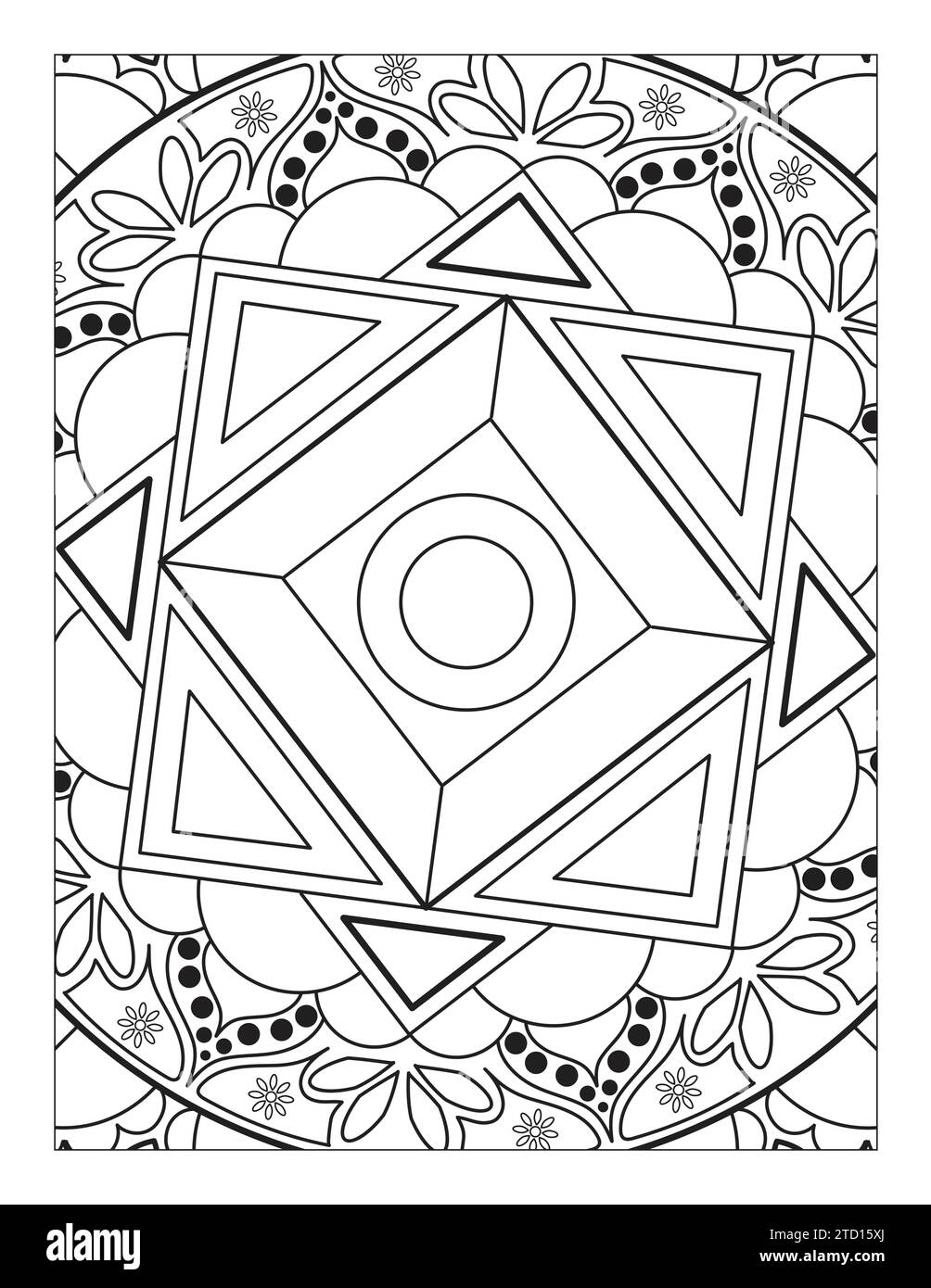 Simple Mandala Style Colouring Page, Mandala Pattern 8.5” x 11 for KDP ...
