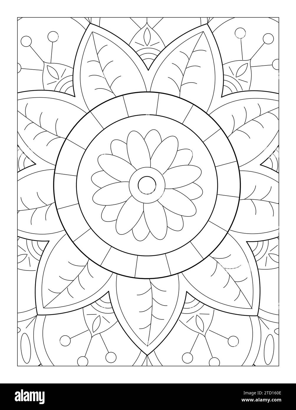 Simple Mandala Style Colouring Page, Mandala Pattern 8.5” x 11 for KDP ...