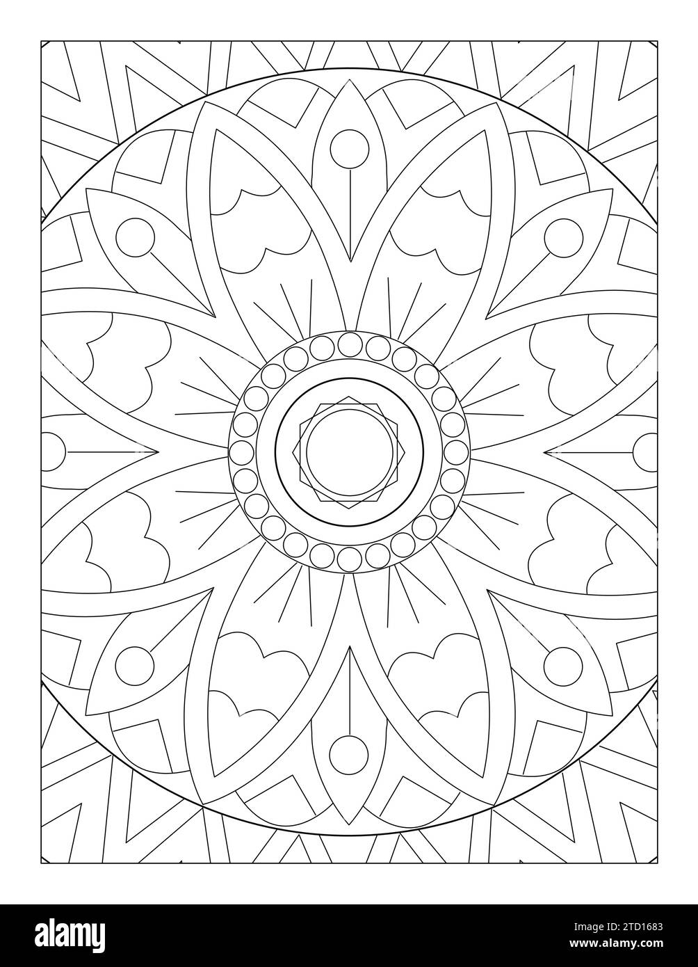 Mandalas colouring Black and White Stock Photos & Images - Alamy