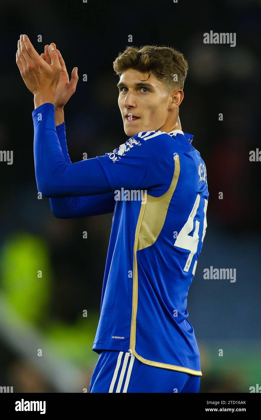 Leicester City's Ben Nelson applauds the fans after the Sky Bet ...
