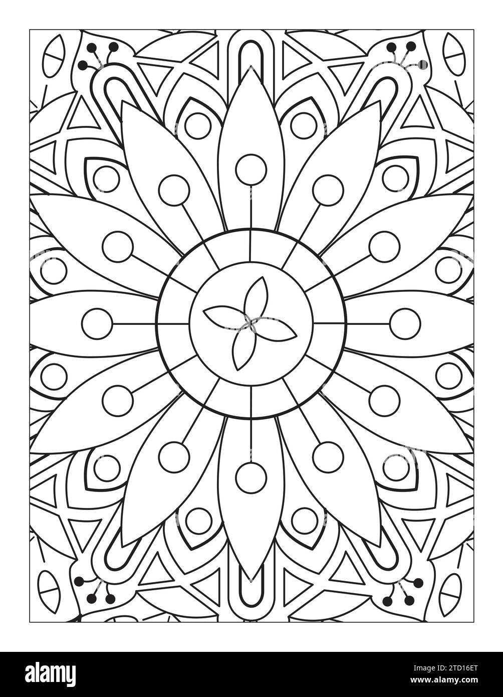 Simple Mandala Style Colouring Page, Mandala Pattern 8.5” x 11 for KDP ...