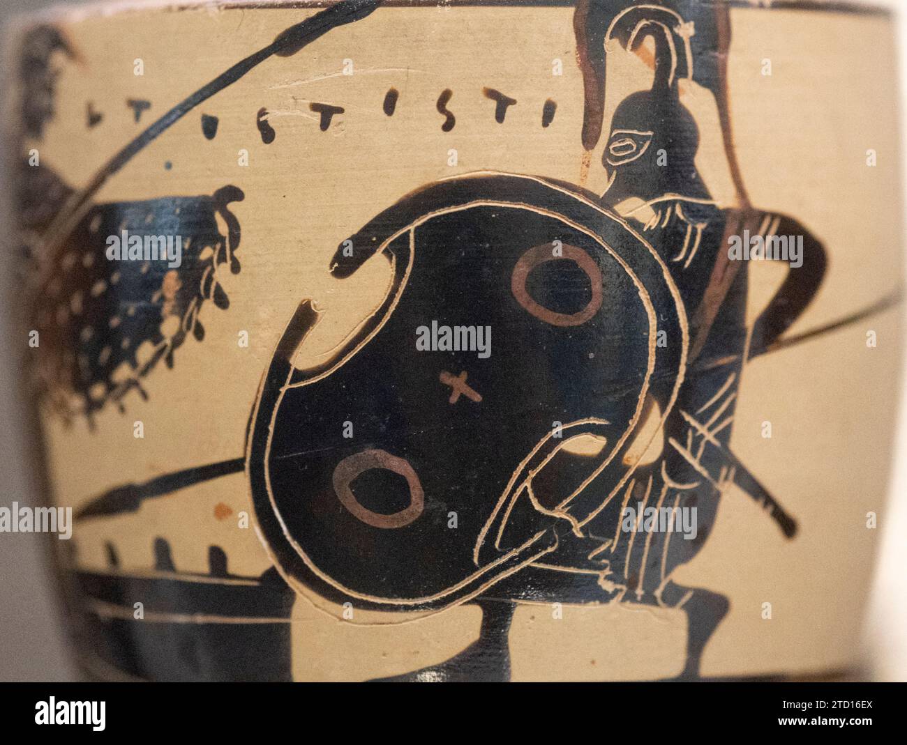 Detail of a 2500 year old pot, Acropolis Museum, Athens, Greece Stock ...