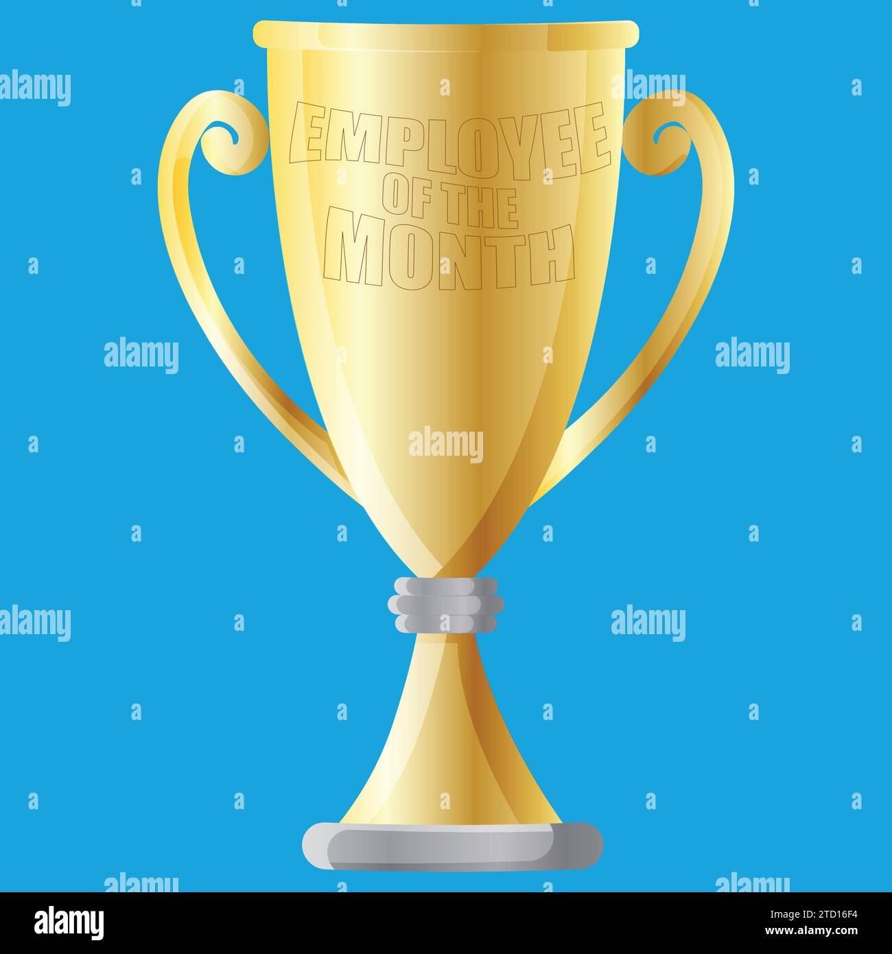 Employee of the month Trophy, business concept of rewarding employees ...