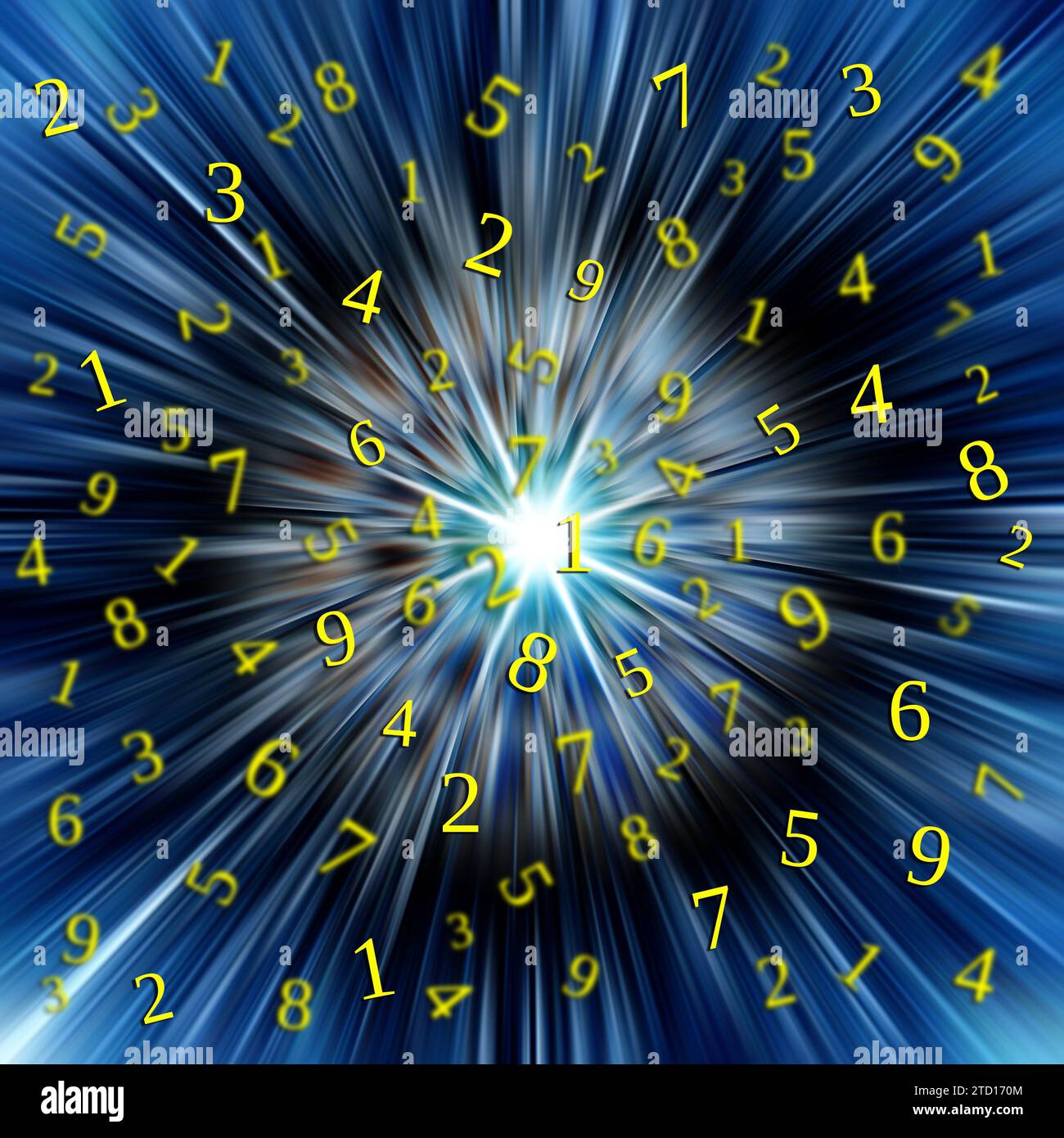 explosion of numbers Stock Photo - Alamy