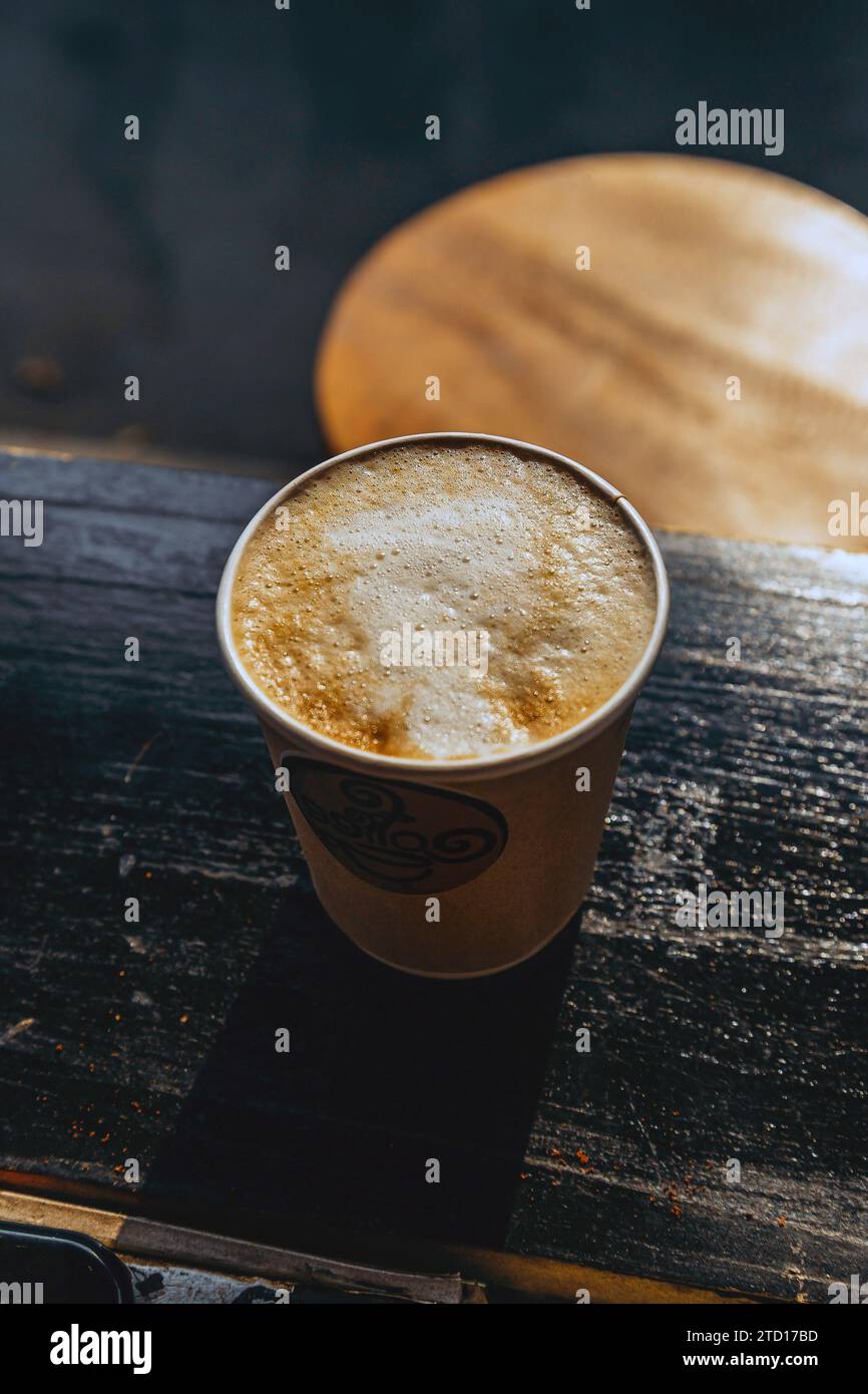 Cup of coffee background, coffee time photo Stock Photo - Alamy