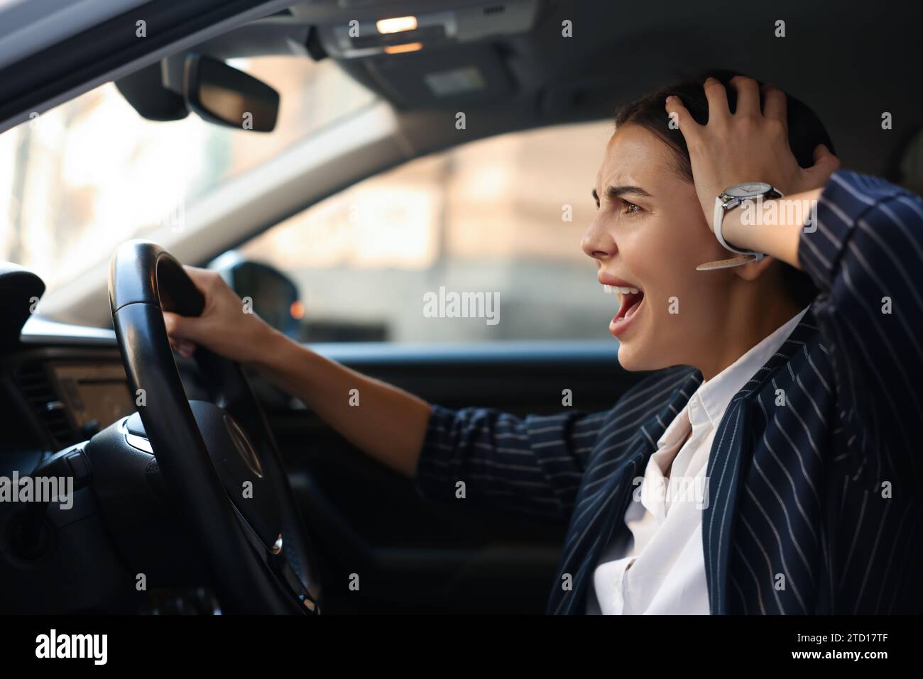 Screaming in the car hi-res stock photography and images - Alamy