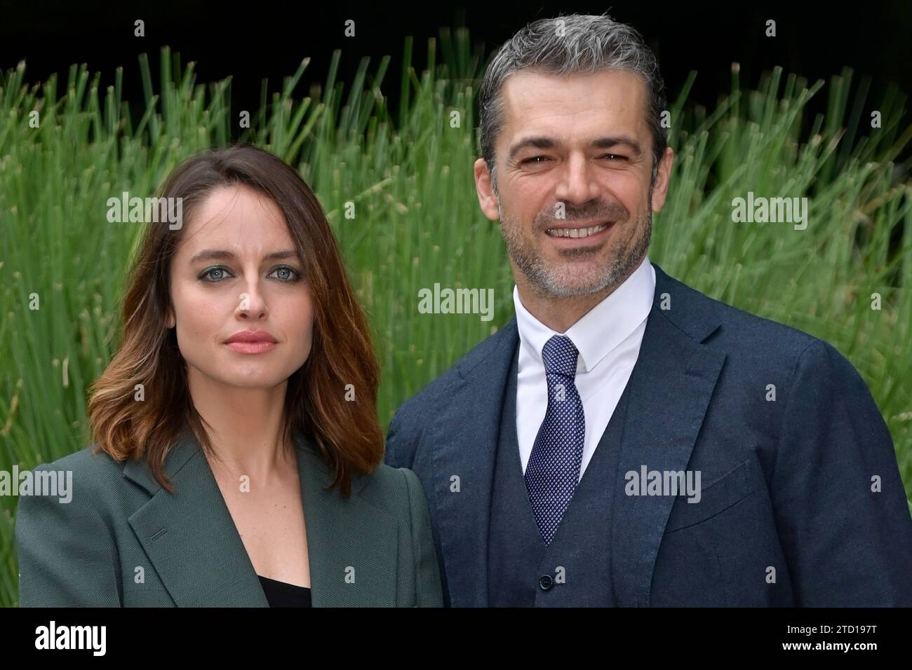 Matilde Gioli (L) and Luca Argentero (R) attend the photocall of DOC ...