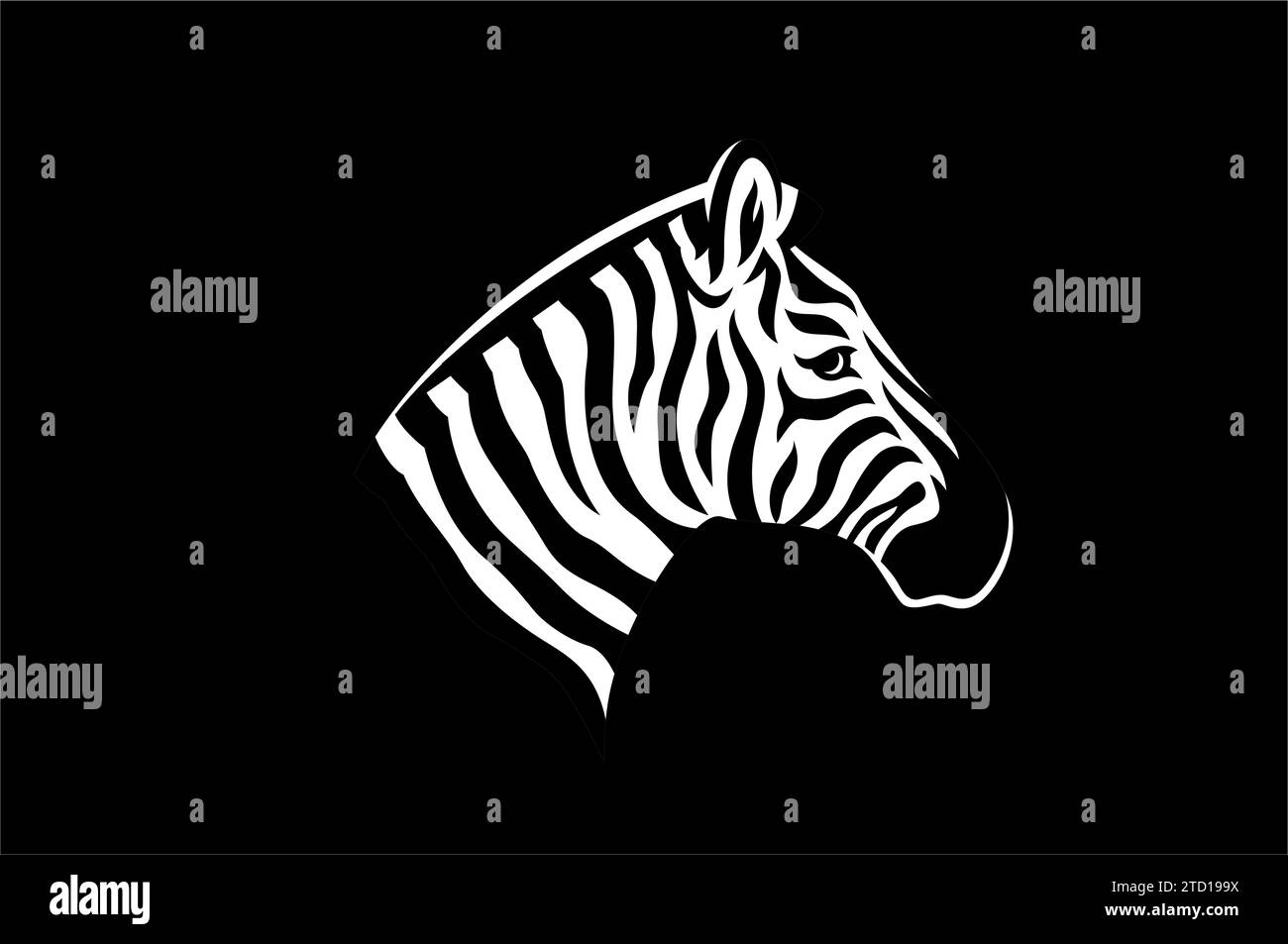 Side View of Zebra Head Stock Vector Image & Art - Alamy