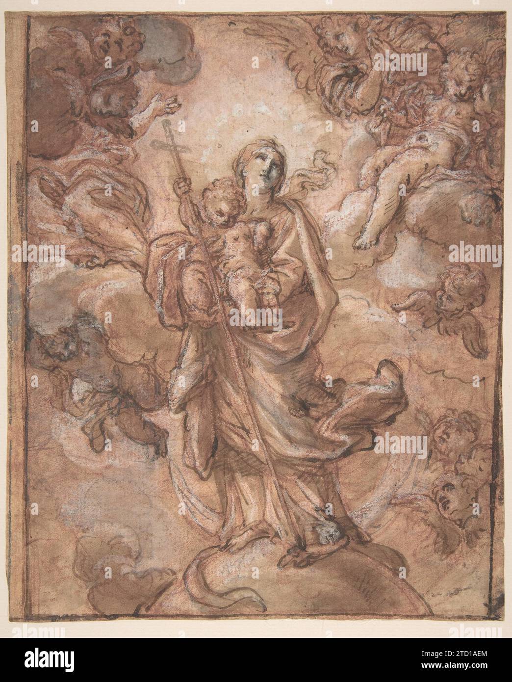 The Virgin Immaculate with the Christ Child in Glory (recto); Rinaldo ...