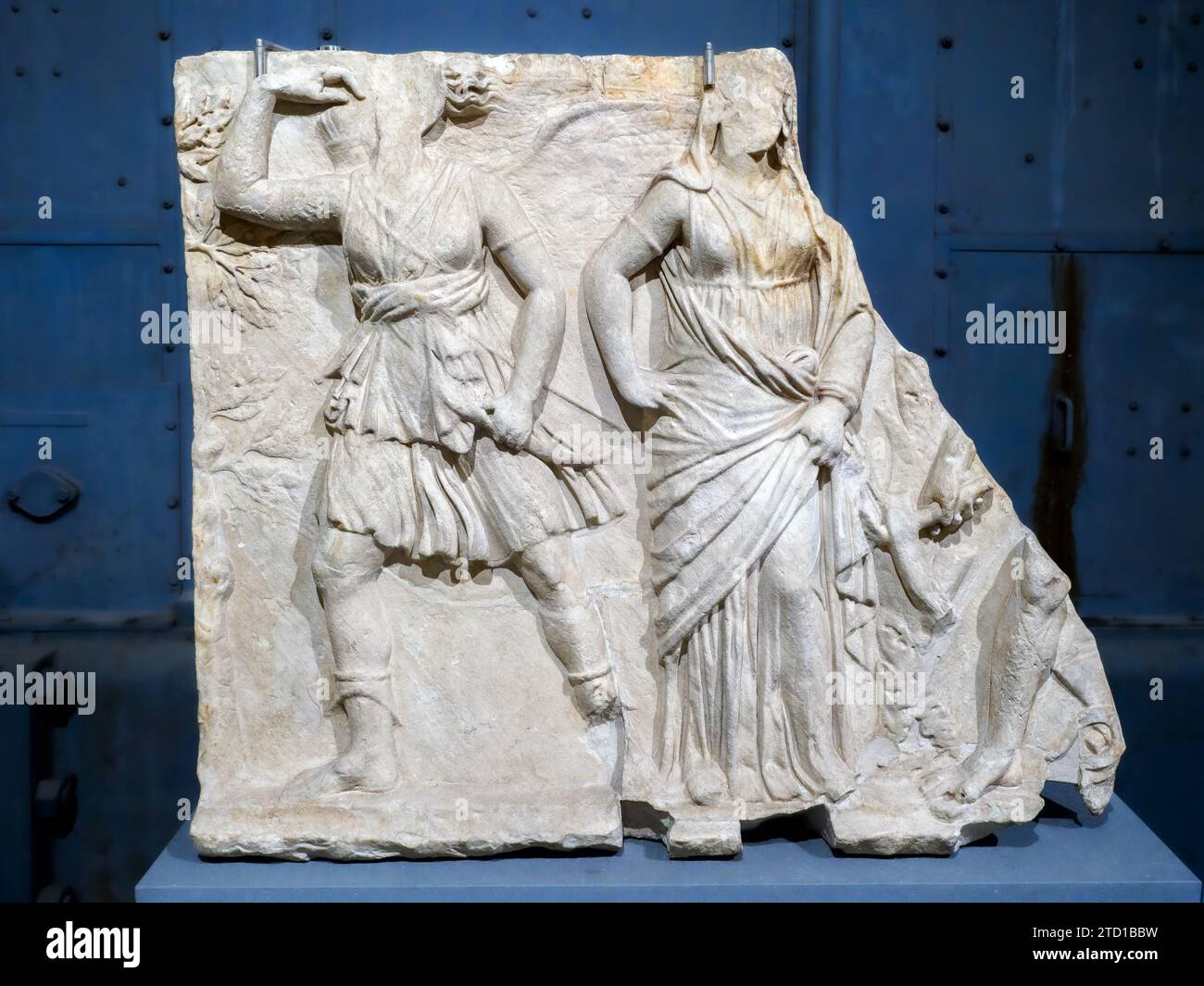 Frieze with Battle between Gods and Giants. Marble from Luni. This ...