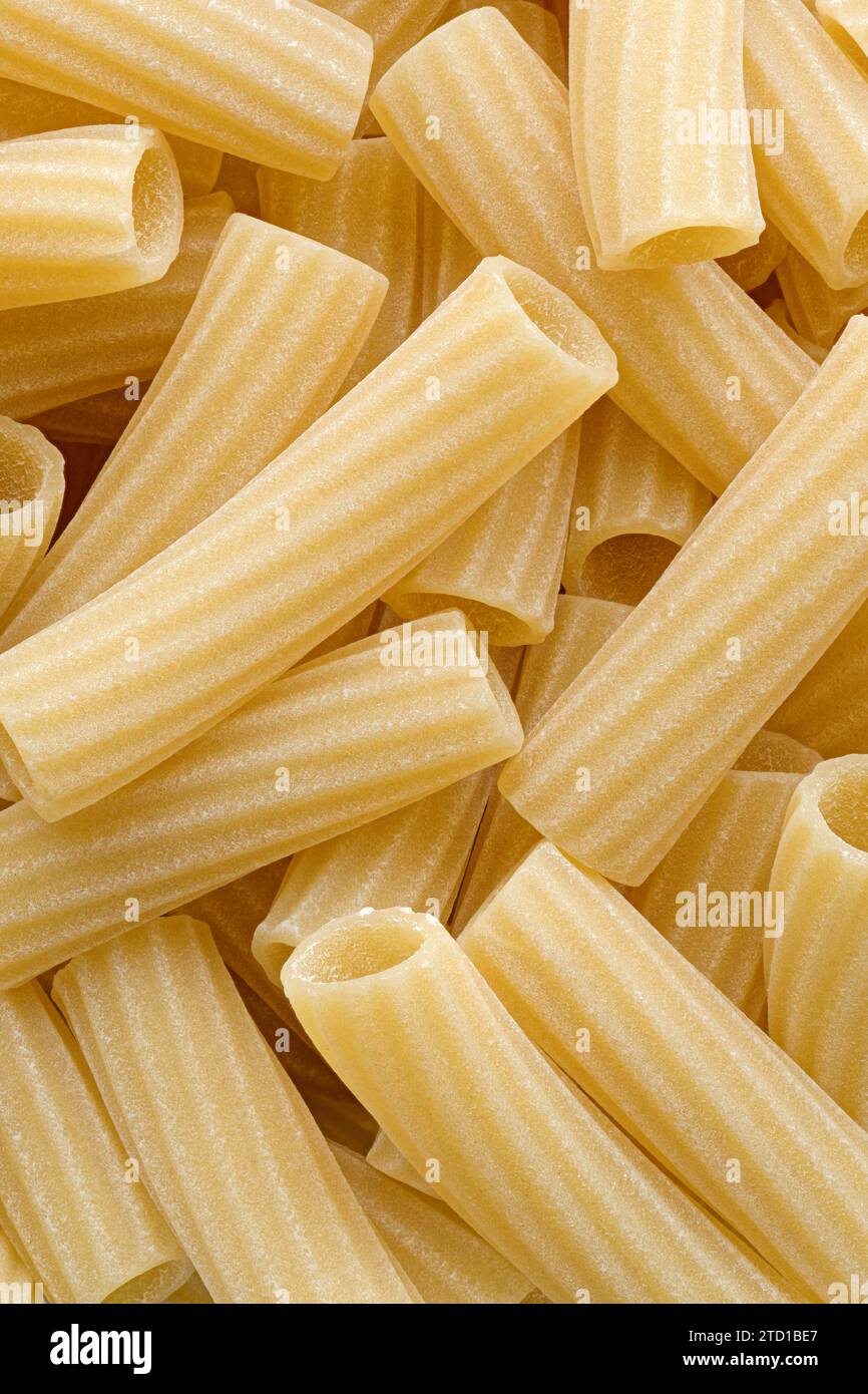 Group of Tortiglioni, traditional Italian pasta, abstract food ...