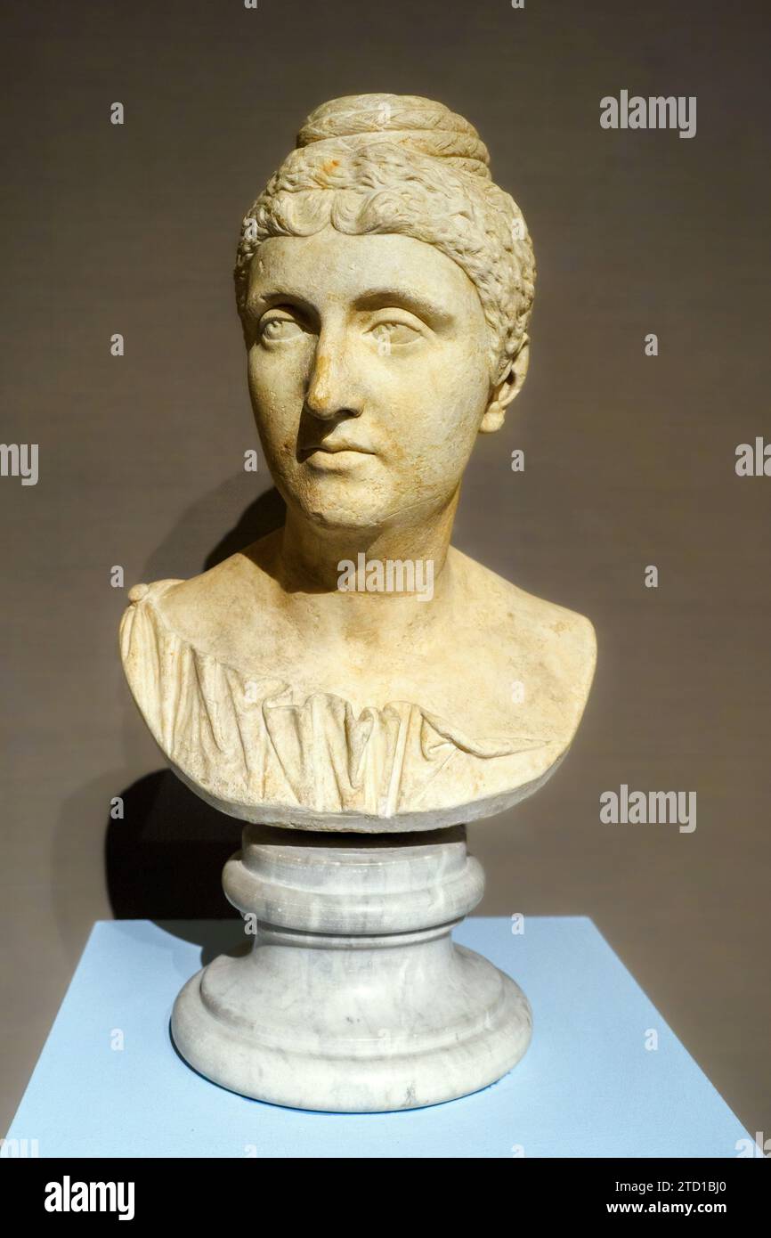 Portrait of Faustina Maior - Marble. The bust portrays Faustina Maior ...