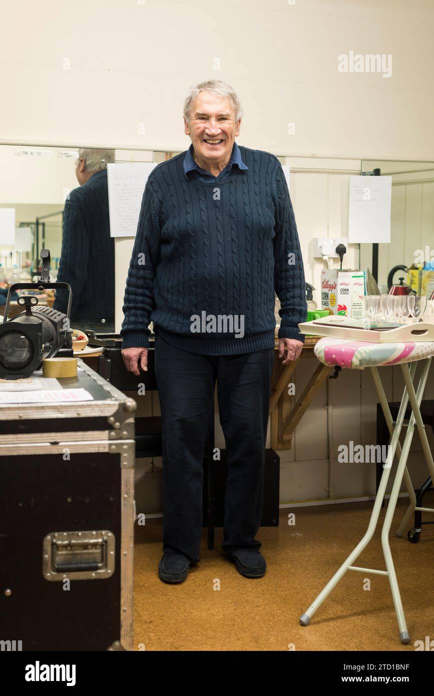 A stage manager and Theatre director backstage at a local theatre Stock ...