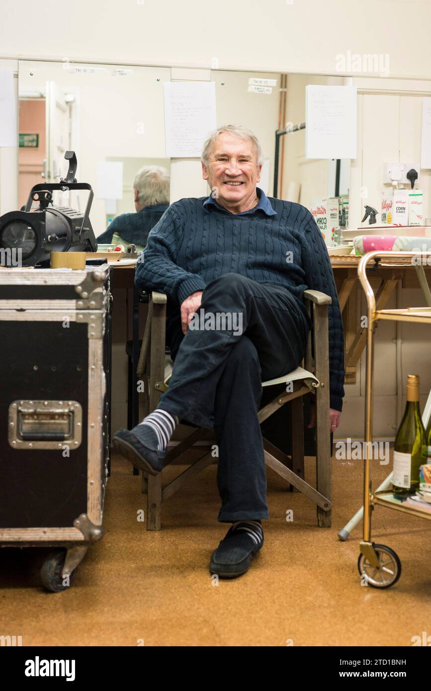 A stage manager and Theatre director backstage at a local theatre Stock ...