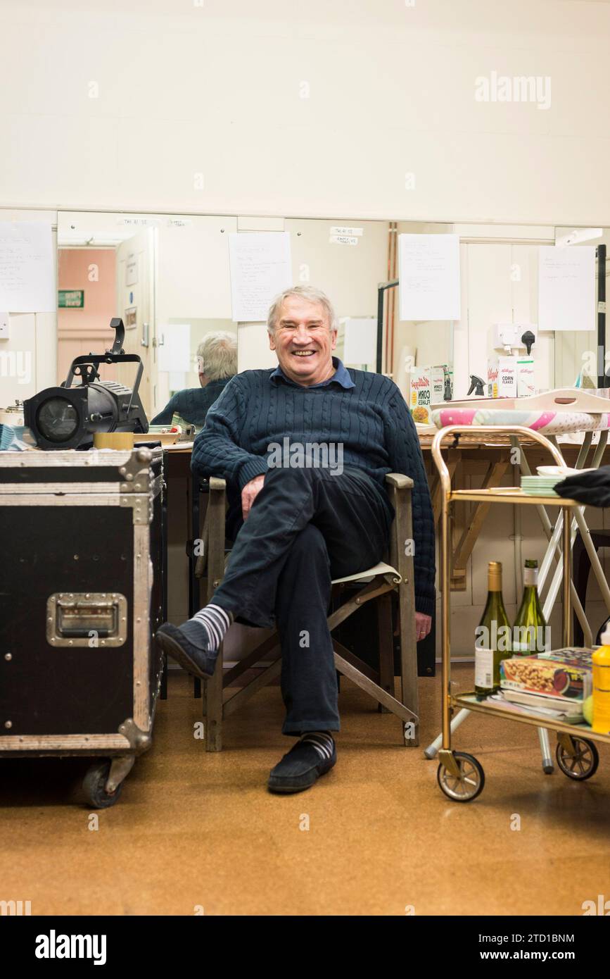A stage manager and Theatre director backstage at a local theatre Stock ...