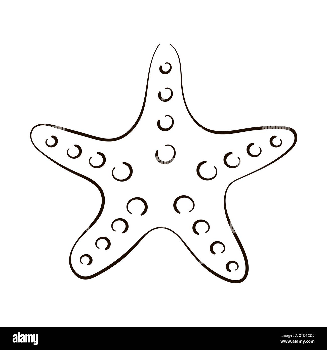 Starfish Outline Clip Art