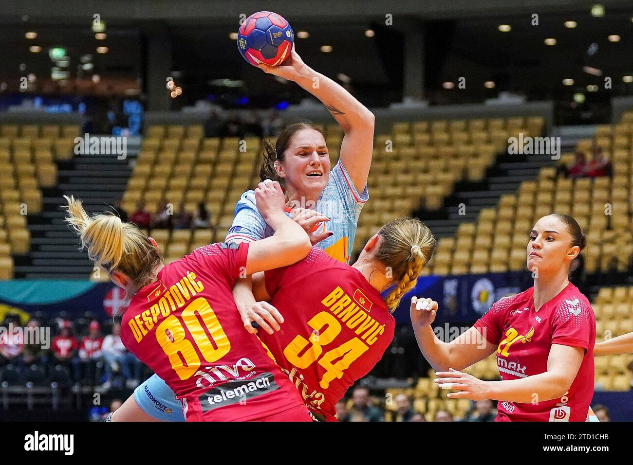 HERNING, DENMARK - DECEMBER 15: Jelena Despotovic of Montenegro, Laura ...