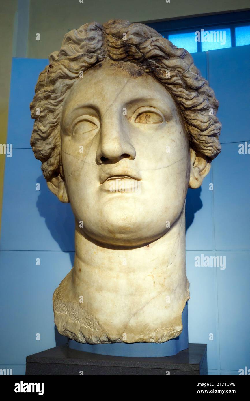 Head of Fortuna Huiusce Diei. Greek insular marble. The head is a part ...