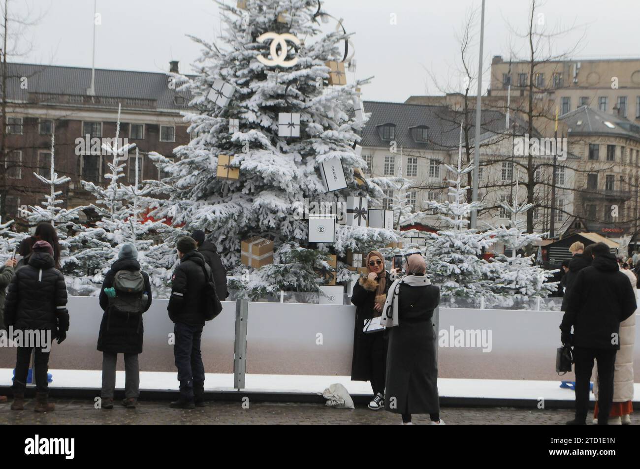 Copenhagen, Denmark /15 December 2023/. People enjoy chanel stoe and ...