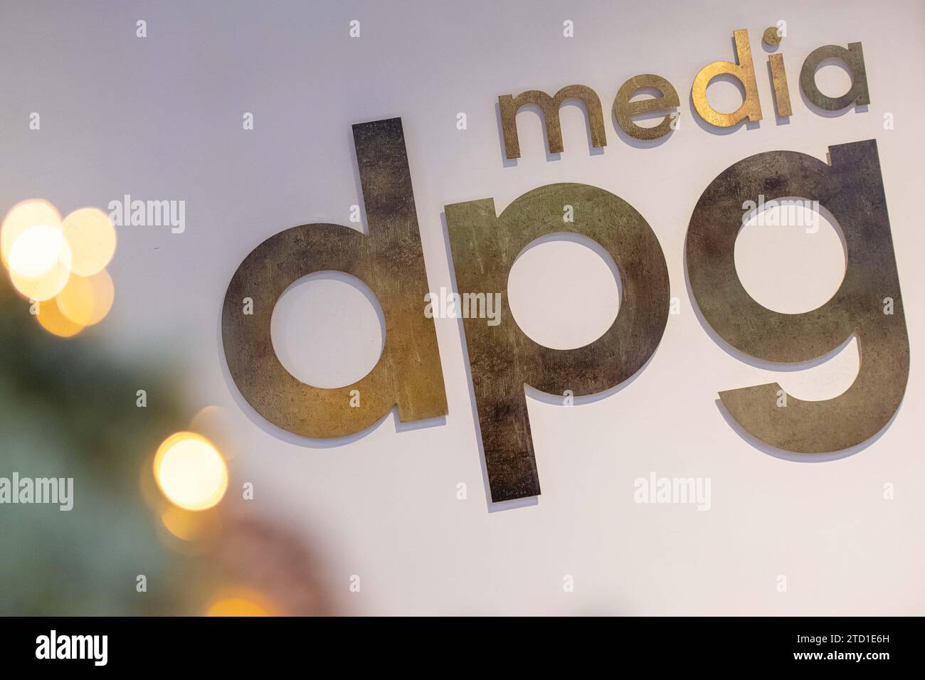 ANTWERP - The DPG Media logo on the exterior of the DPG Media head office. Media company DPG ...