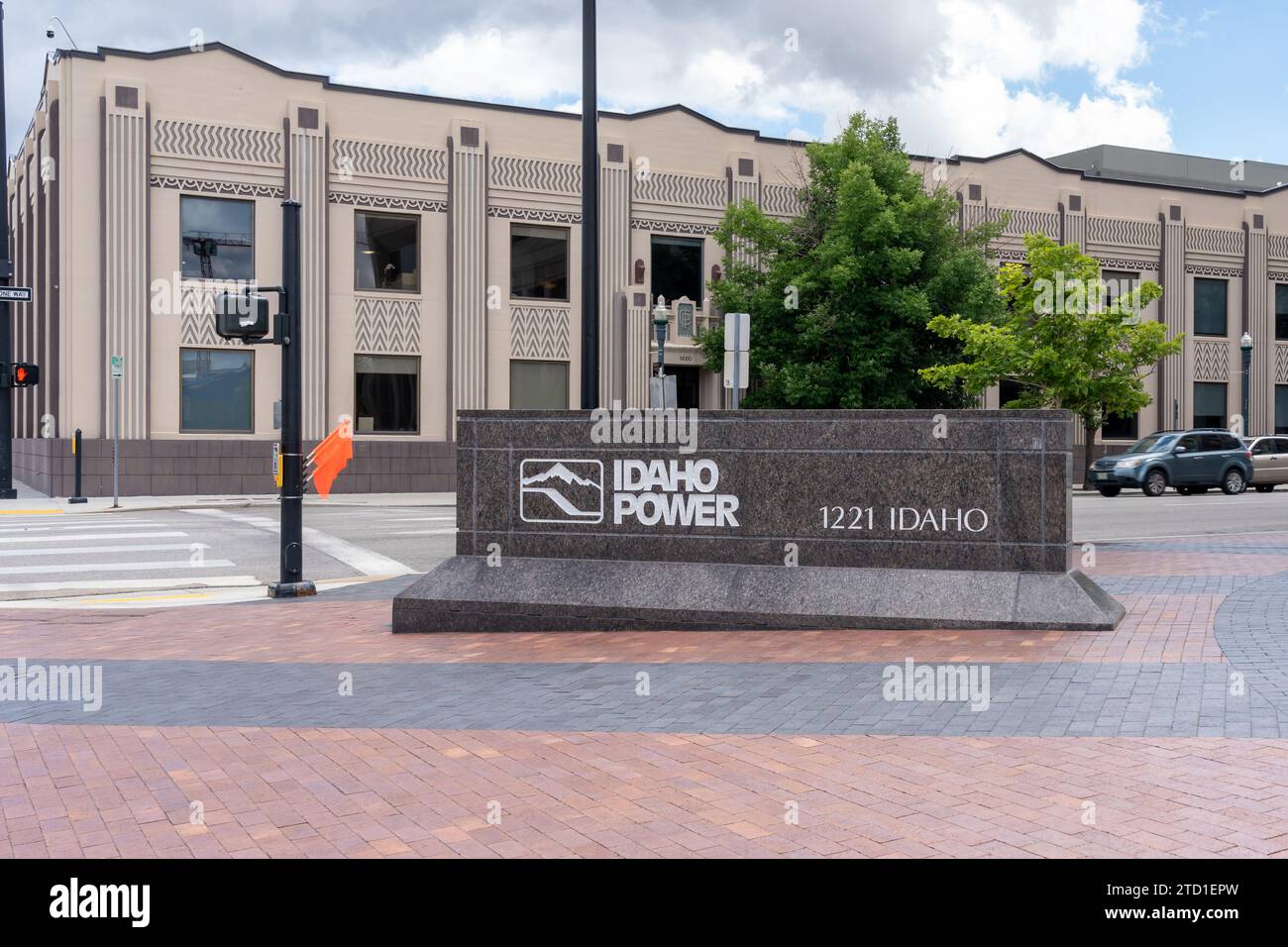 Idaho Power ground sign outside its headquarters in Boise, ID, United ...