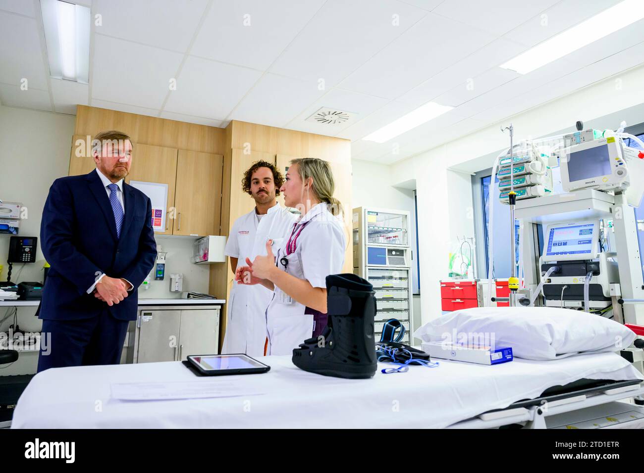 King Willem-Alexander of The Netherlands at the St. Antonius Ziekenhuis ...