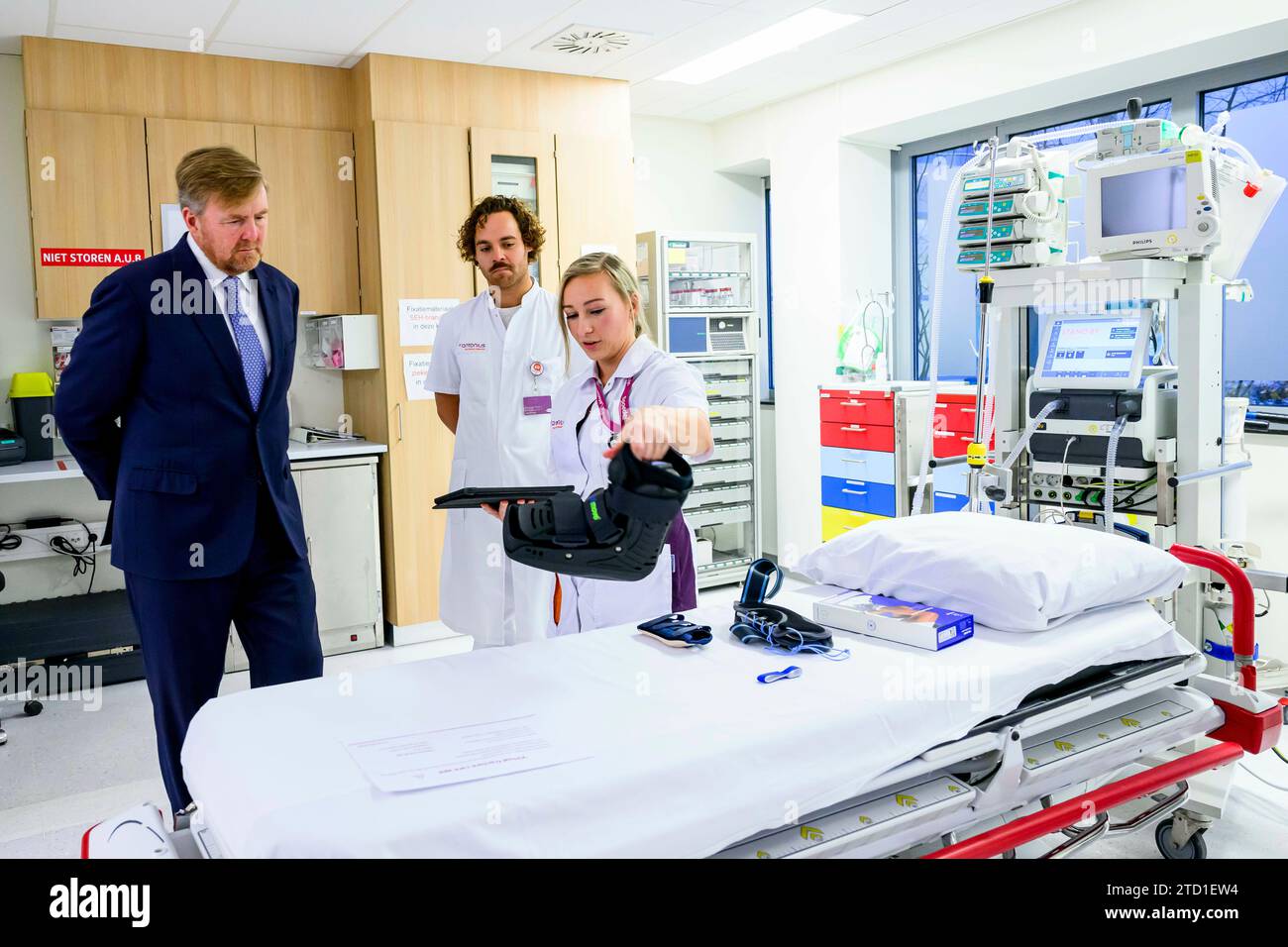 King Willem-Alexander of The Netherlands at the St. Antonius Ziekenhuis ...