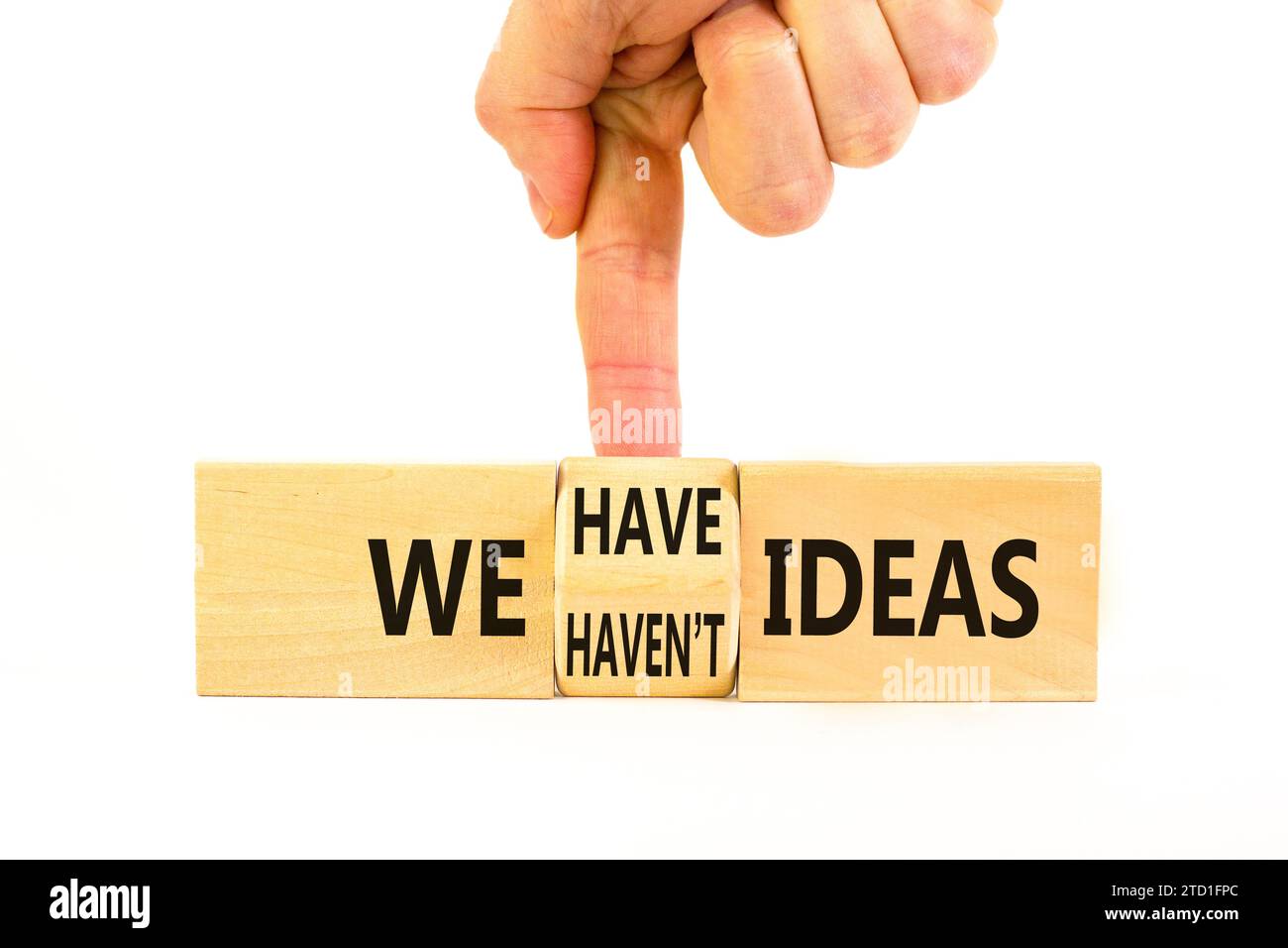 We have or not idea symbol. Concept word We have or have not ideas on ...