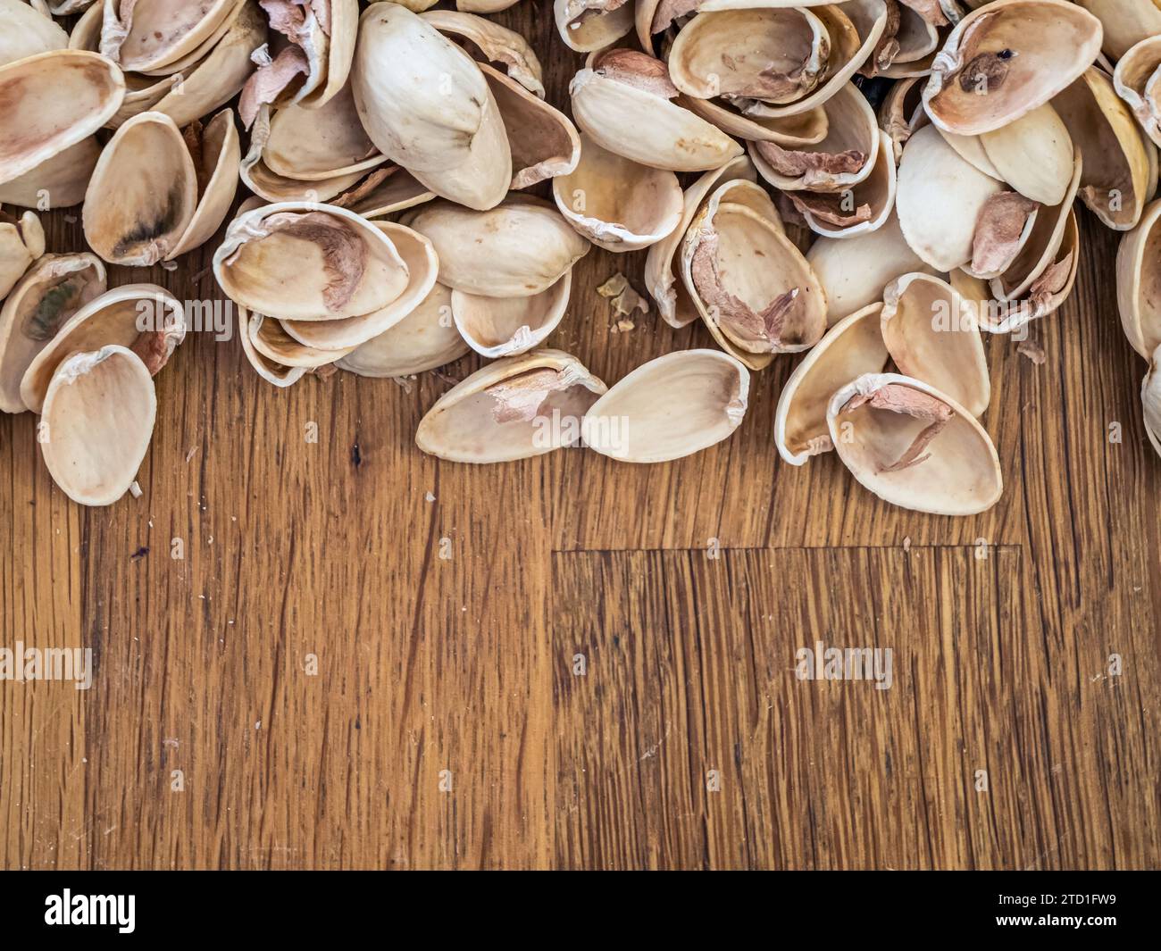 Large pile of empty pistachio shells eaten pistachios remains Stock ...