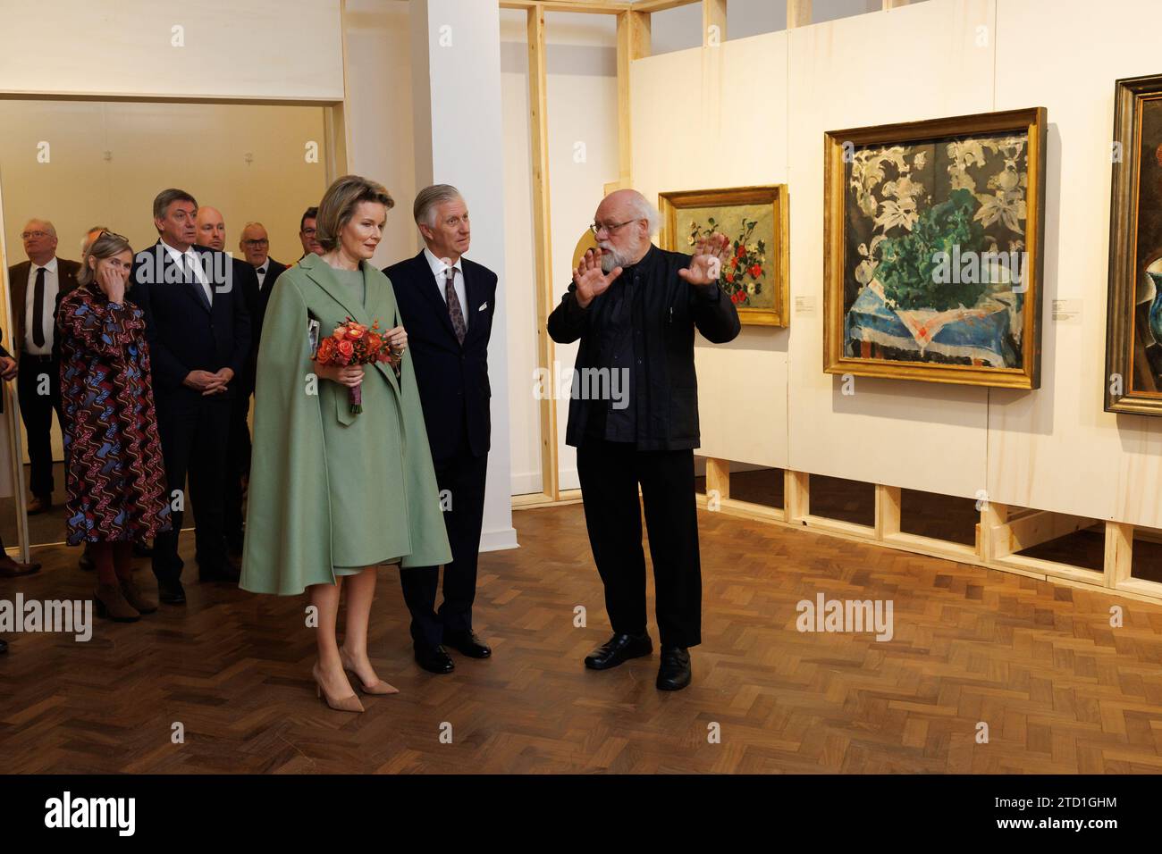 Flemish Minister President Jan Jambon, Queen Mathilde of Belgium and King Philippe - Filip of ...