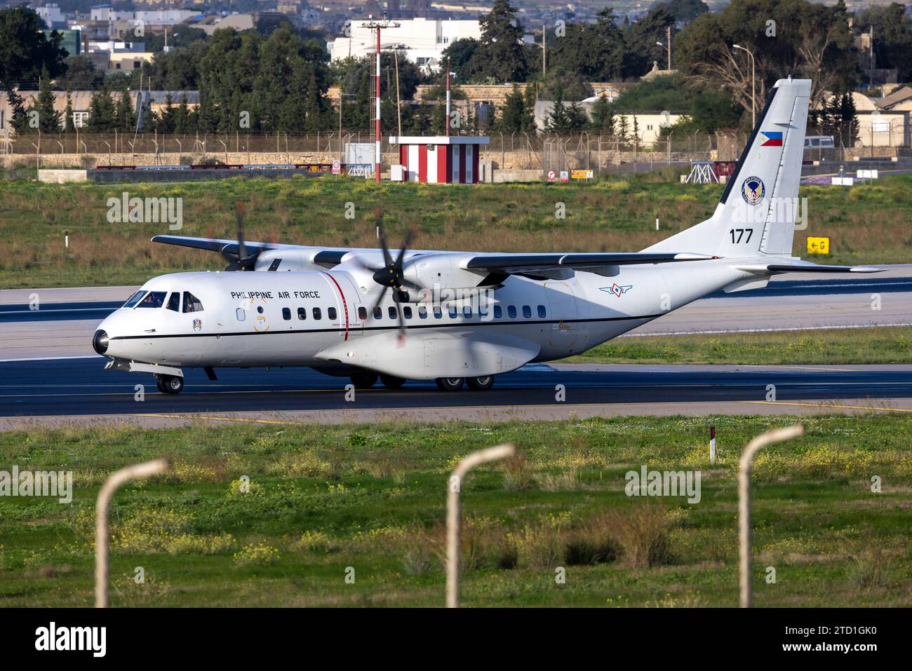 Philippines Air Force Airbus C-295M (Reg.: 177) departing on its ferry ...
