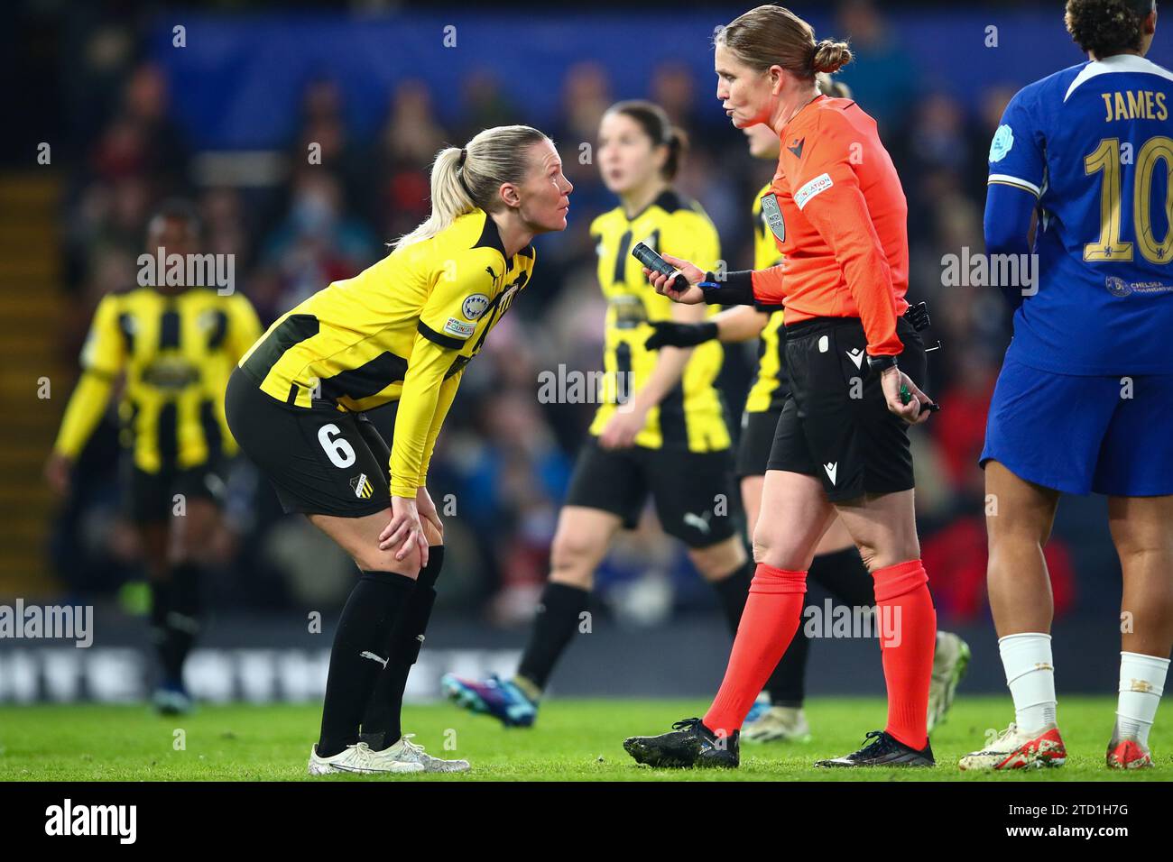 London, UK. 14 December 2023. Josefine Rybrink during the UEFA Champions League fixture between ...