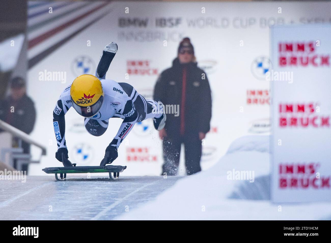 Anna Fernstaedt (Tschechien) am Start, AUT, IBSF BMW Skeleton Weltcup ...