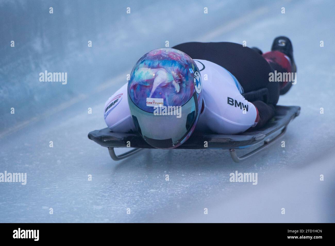 Mirela Rahneva (Kanada) am Start, AUT, IBSF BMW Skeleton Weltcup ...