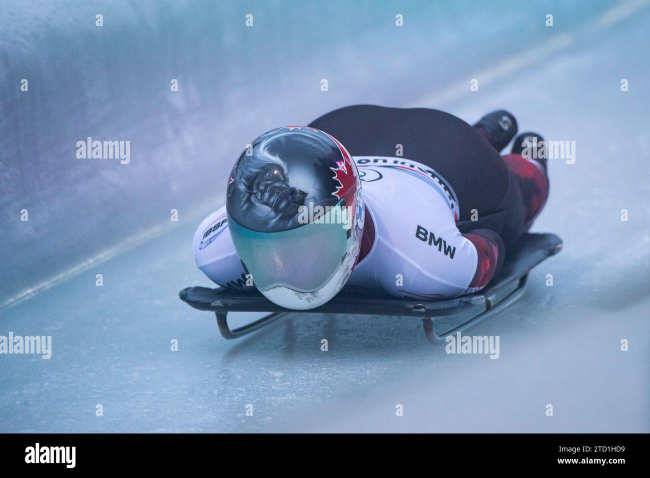 Jane Channell (Kanada) am Start, AUT, IBSF BMW Skeleton Weltcup ...