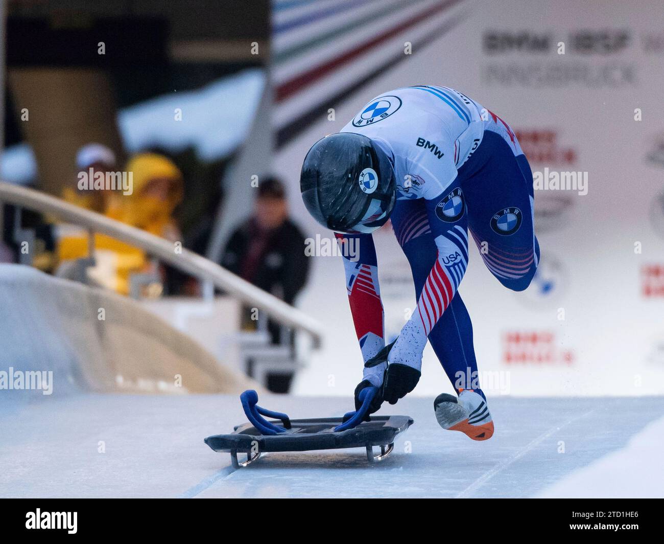 Mystique Ro (USA) am Start, AUT, IBSF BMW Skeleton Weltcup Innsbruck ...