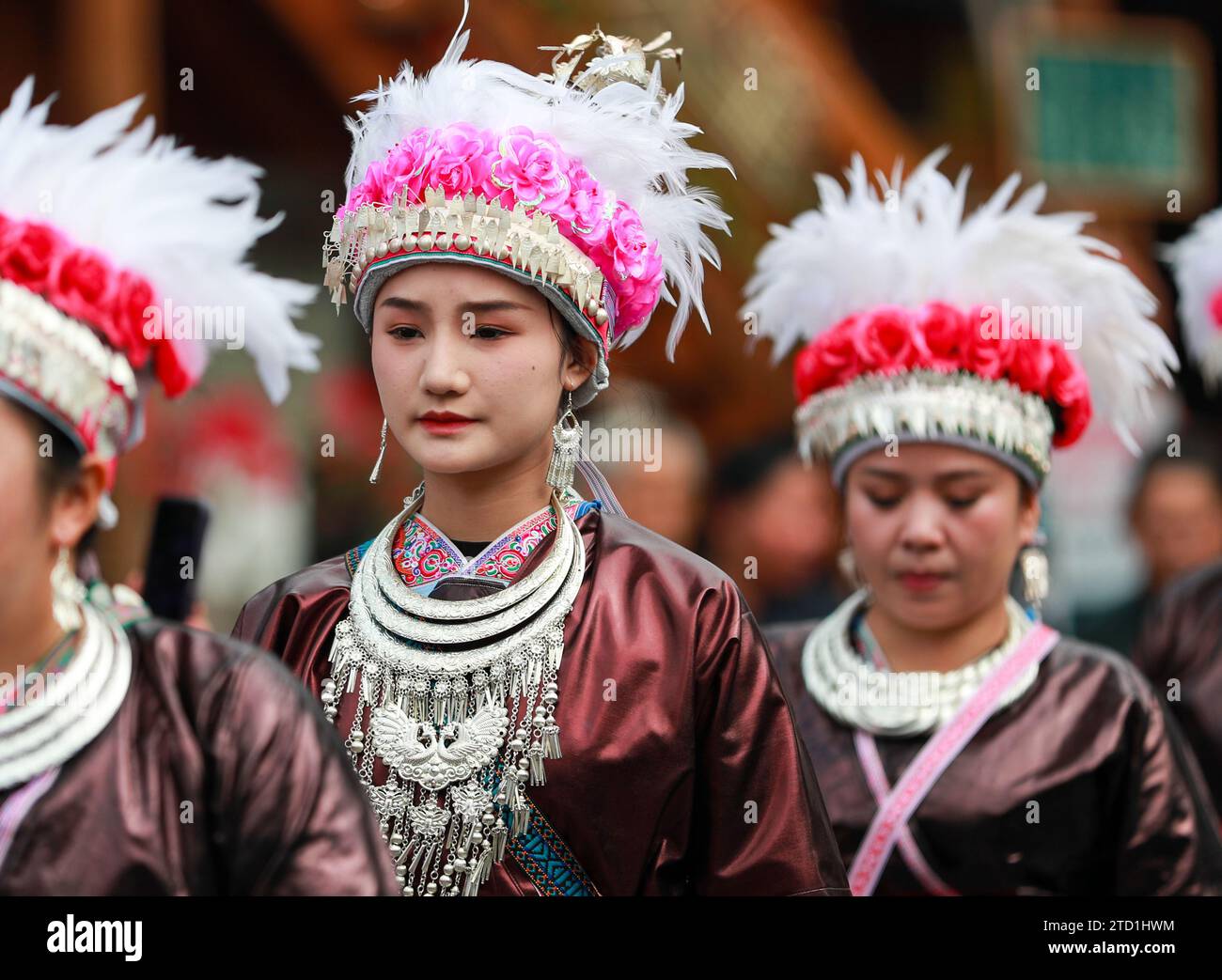People of the Dong ethnic group are dressing up to participate in a ...