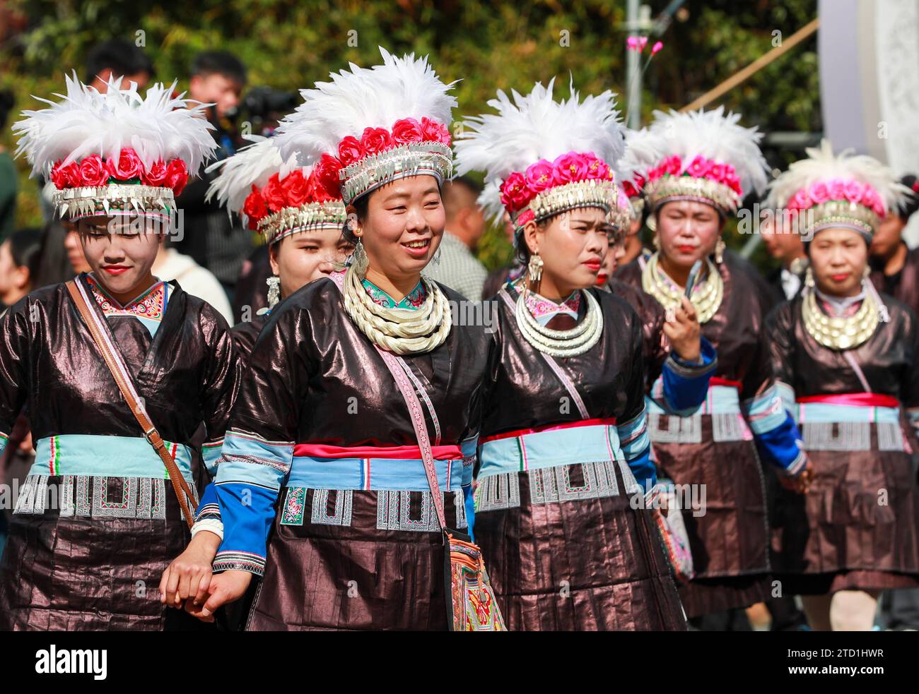 People of the Dong ethnic group are dressing up to participate in a ...
