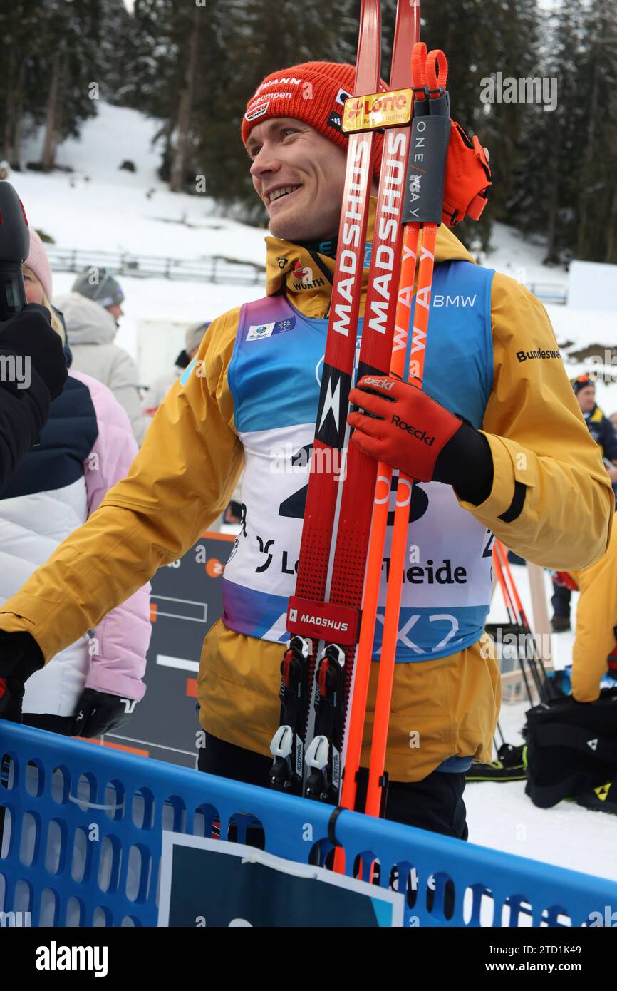 Lenzerheide, Schweiz 15. Dezember 2023: IBU Biathlon Weltcup ... Lenzerheide, Schweiz 15. Dezember 2023: IBU Biathlon Weltcup ...