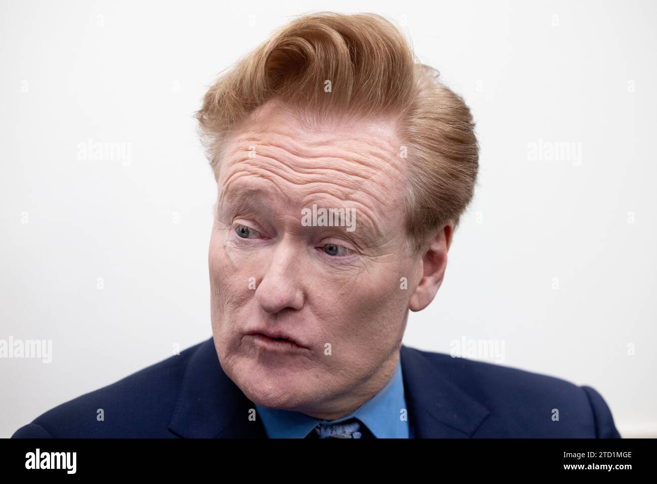 US comedian and television host Conan O'Brien sits in the James Brady ...