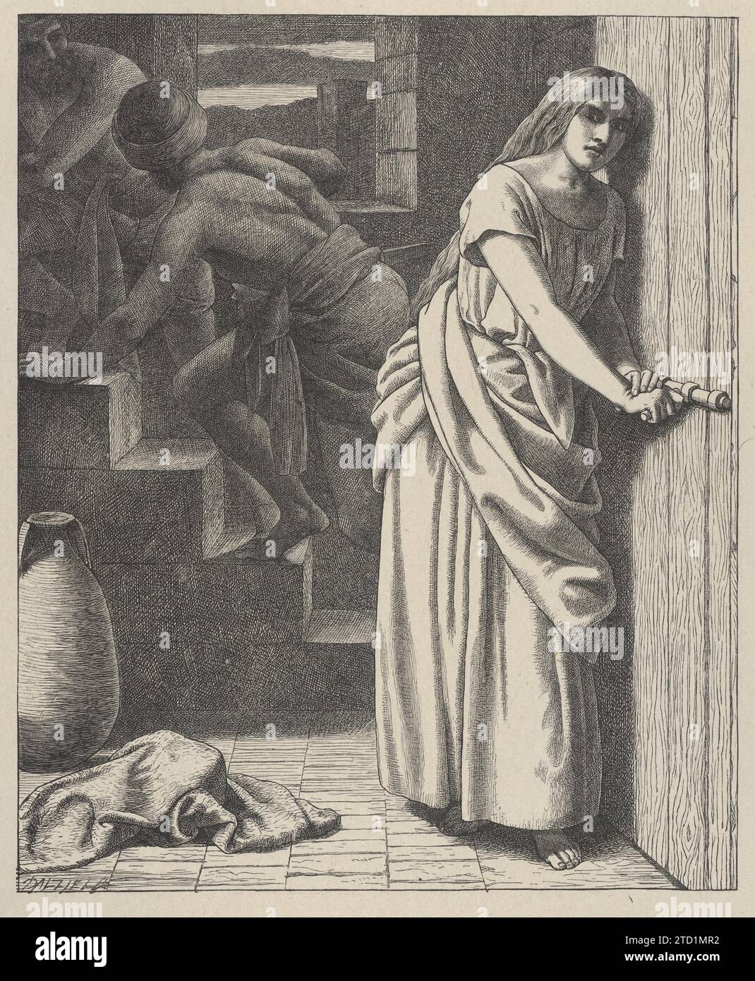 Rahab and the Spies, from "Dalziels' Bible Gallery" 1926 by Camden ...