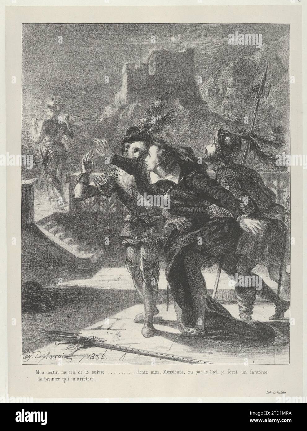 Hamlet Tries To Follow His Father's Ghost 1922 by Eugene Delacroix ... Hamlet Tries To Follow His Father's Ghost 1922 by Eugene Delacroix ...