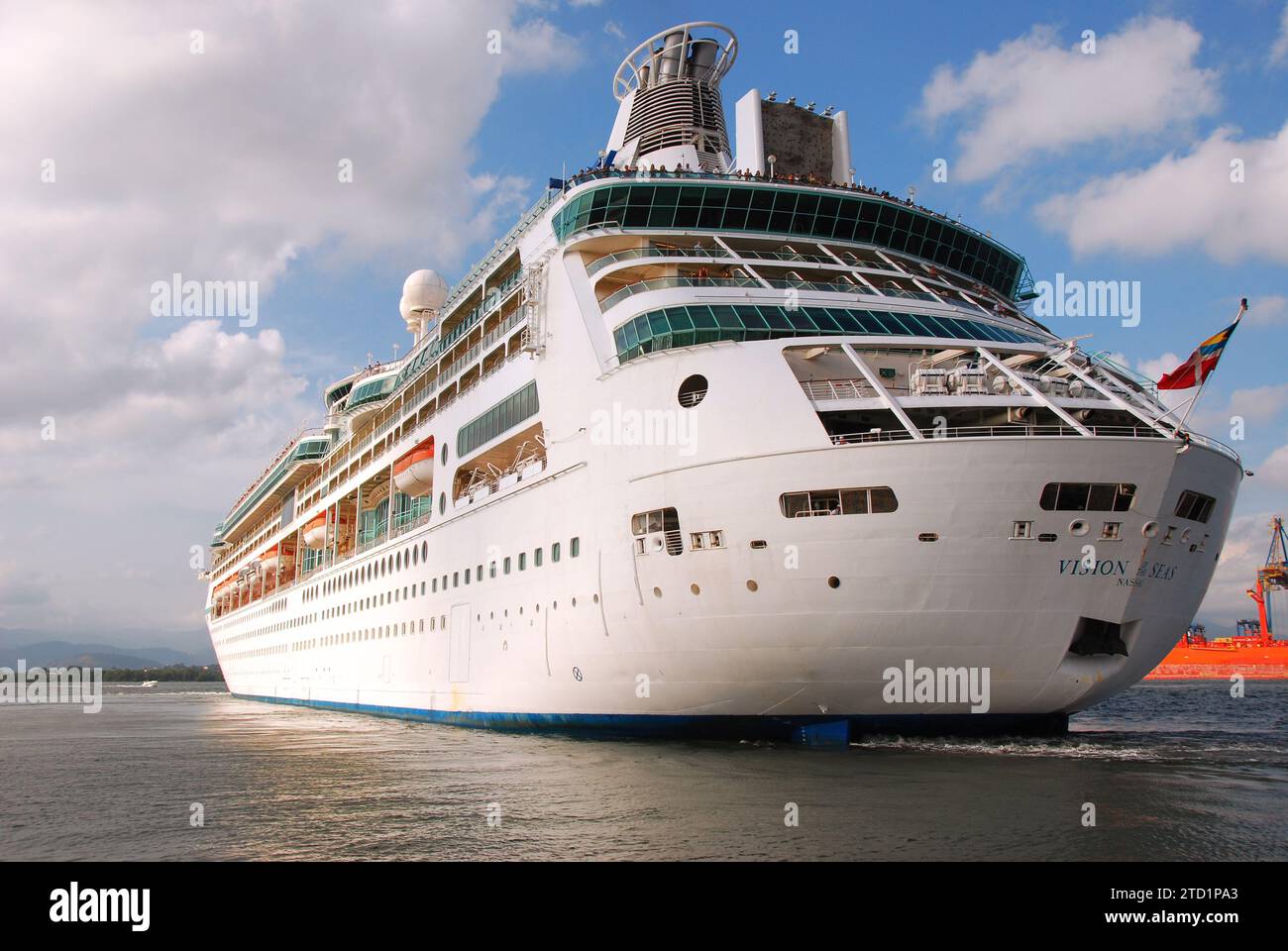 Cruise ship Vision of the Seas in the port channel of the city of ...