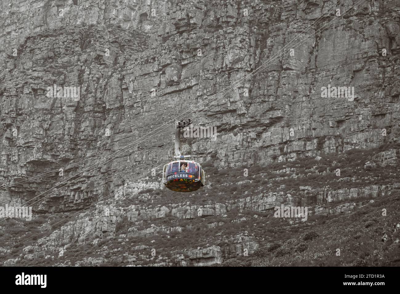 Table Mountain Aerial Cableway cable car in Cape Town, South Africa ...