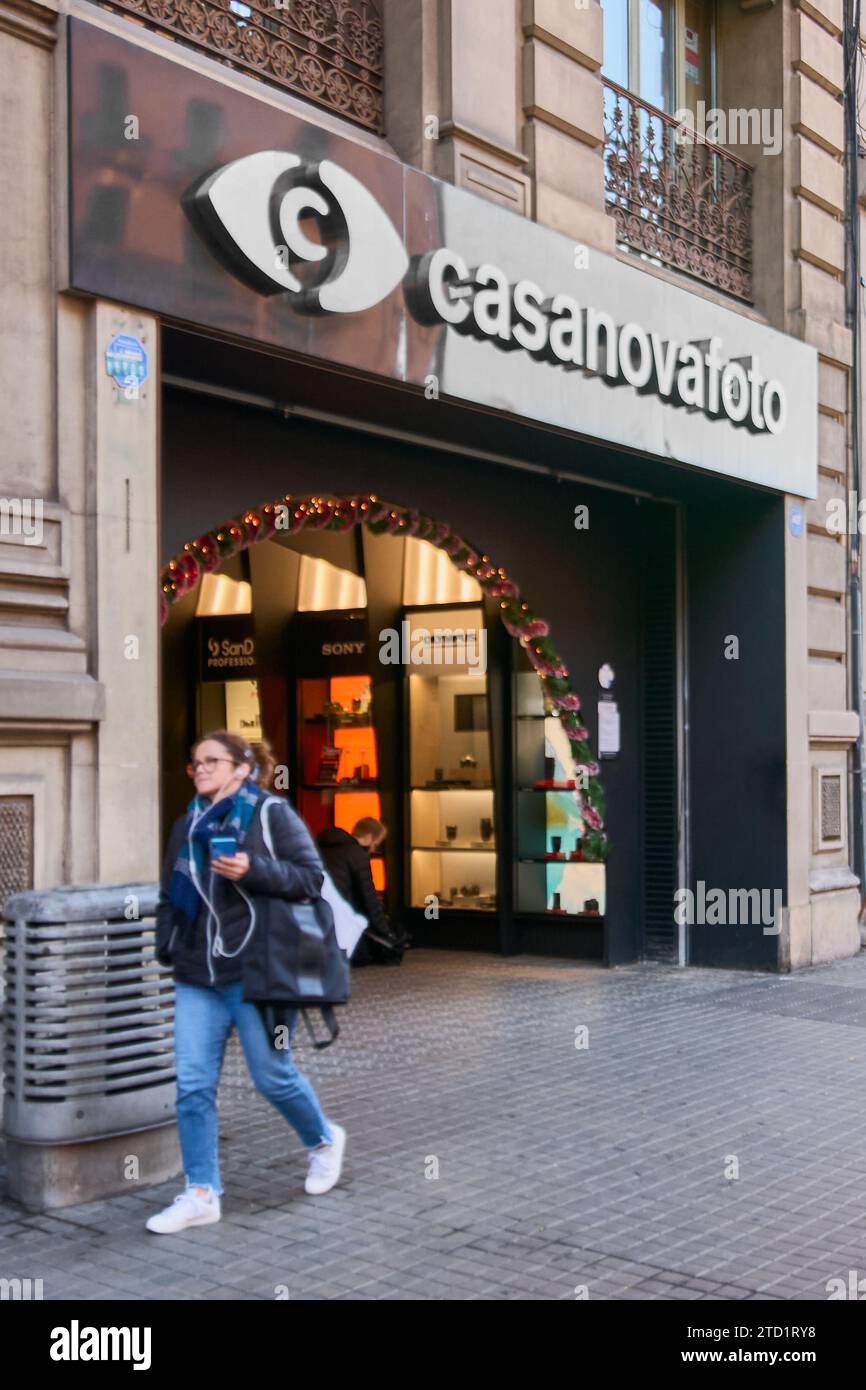 Barcelona - December 15, 2023: Arched entrance to the Casanova photo ...