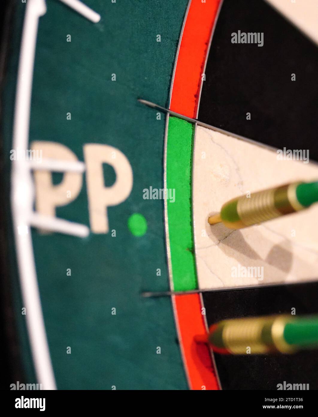 A general view of a dart board on day one of the Paddy Power World ...